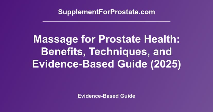 Massage for Prostate Health: Benefits, Techniques, and Evidence-Based ...