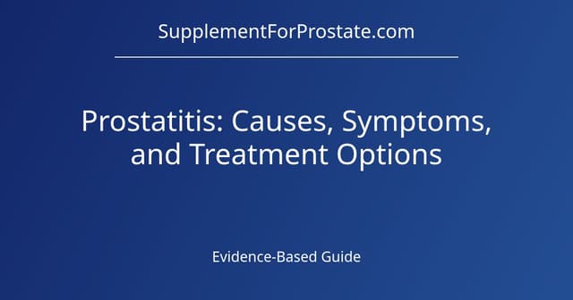 BPH vs. Prostatitis: Understanding the Differences | Supplement For ...
